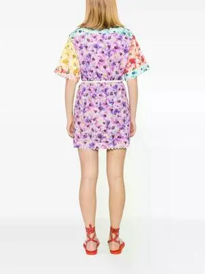 Zimmermann Floral Print Cotton Mini Shirt Dress
