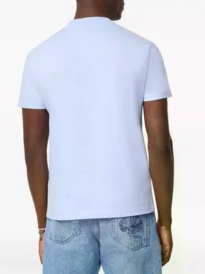 Versace 90s Logo Embroidered T-shirt - Blue