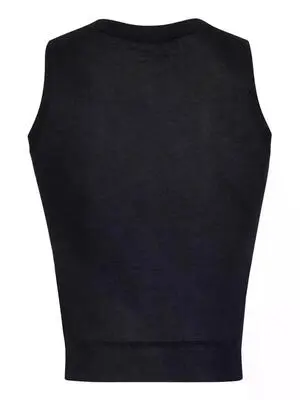 Adam Lippes Fine-knit Shell Top - Black