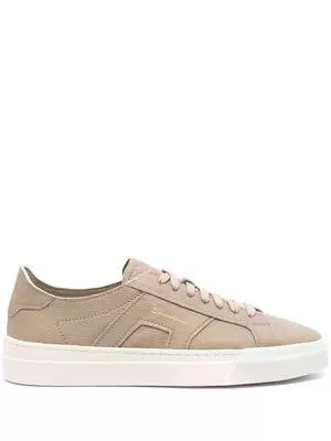 Santoni Tumbled Leather Sneakers - Neutrals