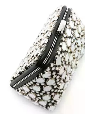 Attico Stud-embellished Leather Clutch