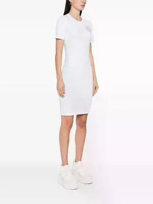 Versace Logo-print Mini Dress - White