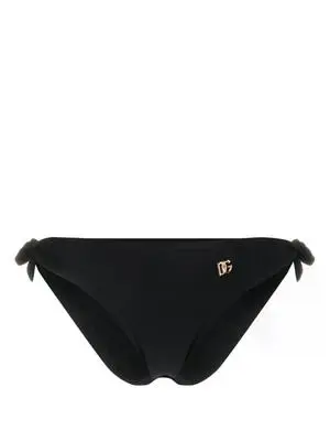 Dolce & Gabbana Logo-plaque Bikini Bottoms - Black