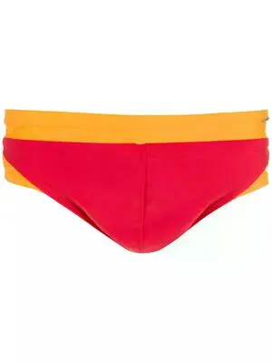AMIR SLAMA Colour-block Swimming Trunks - Red