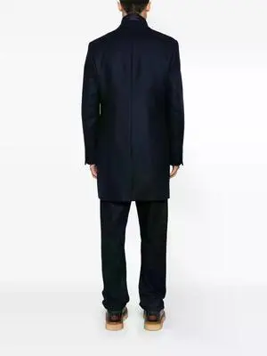 FAY Wool-cashmere Blend Layered Coat - Blue