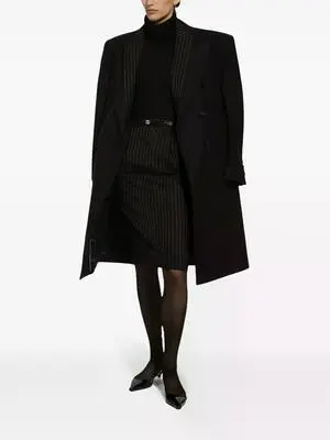 Dolce & Gabbana Pinstripe Virgin Wool Midi Skirt