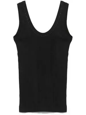 Brunello Cucinelli Ribbed Tank Top - Black