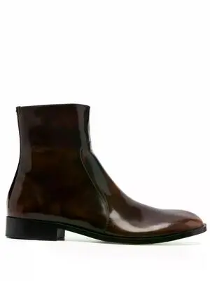 MAISON MARGIELA Waxed Leather Boots