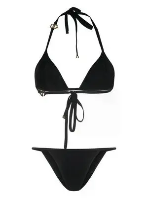 Dolce & Gabbana Dg-logo Triangle Bikini Set - Black
