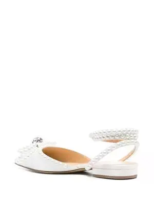 Mach & Mach Double-bow Satin Ballerinas