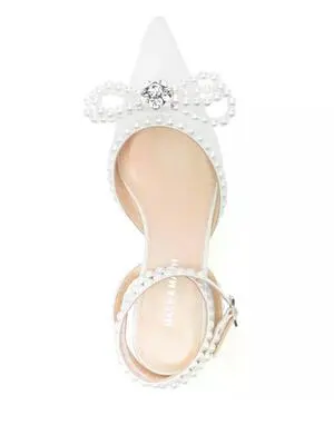 Mach & Mach Double-bow Satin Ballerinas
