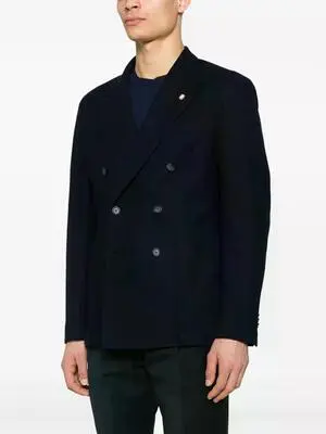 MANUEL RITZ Double-breasted Blazer - Blue