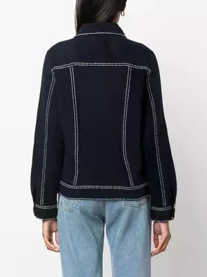 BARRIE Contrast-stitching Denim-effect Jacket
