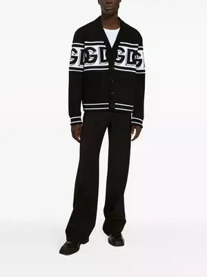 Dolce & Gabbana Logo-intarsia V-neck Cardigan