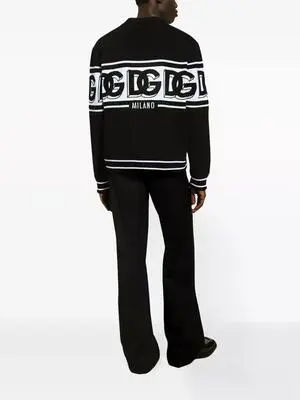 Dolce & Gabbana Logo-intarsia V-neck Cardigan