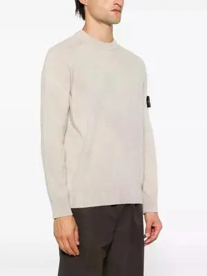 Stone Island Compass-badge Virgin Wool Sweater - Neutrals