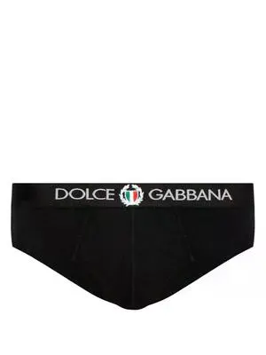 Dolce & Gabbana Brando Logo-waistband Briefs - Black