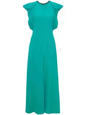 Victoria Beckham Folded Cap-sleeve Midi Dress