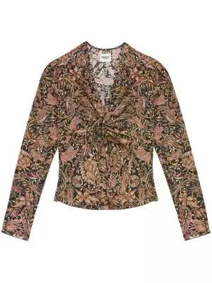 MARANT ETOILE Zekia Paisley Print Blouse - Black
