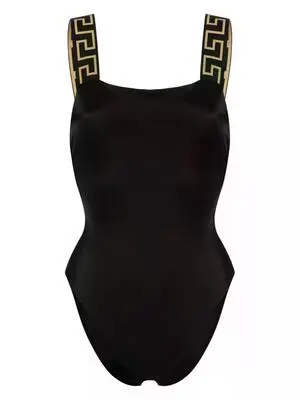 Versace Greca Border One-piece Swimsuit - Black