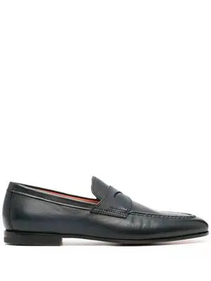 Santoni Round Toe Loafers For Men