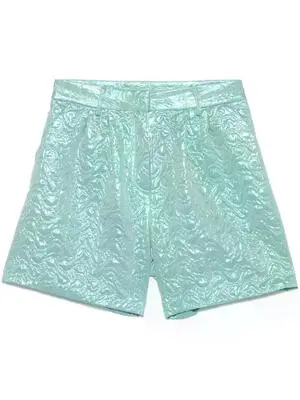 MERCI Lamé-effect Shorts