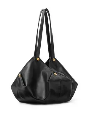 Versace Protea Shoulder Bag In Lambskin - Black