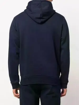 Lacoste Logo-patch Fleece Hoodie - Blue