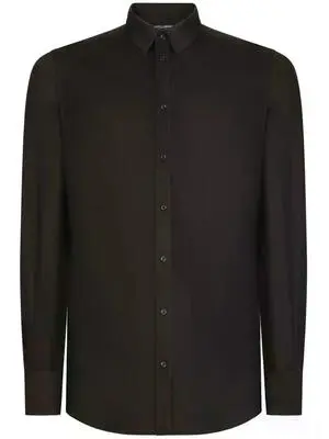 Dolce & Gabbana Long-sleeve Cotton-blend Shirt - Black