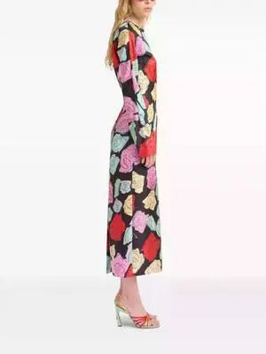 Marni Floral-print Long-sleeve Dress