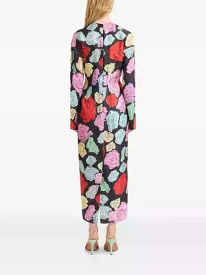 Marni Floral-print Long-sleeve Dress