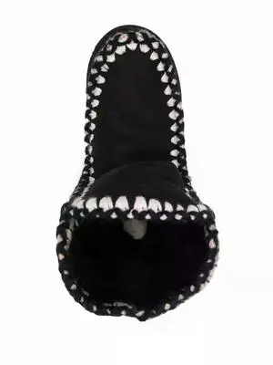 Mou Whipstitch-detail Suede Eskimo Boots
