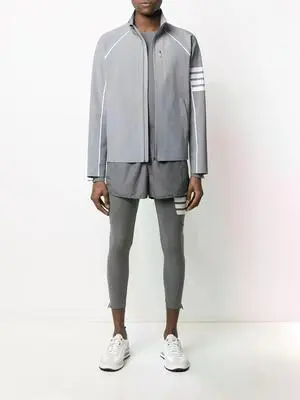 Thom Browne 4-bar Stripe Lightweight Compression Tights - Grey