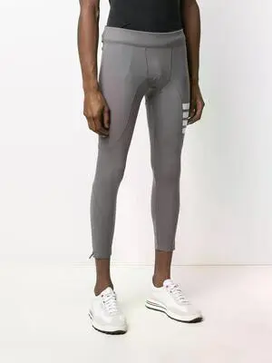 Thom Browne 4-bar Stripe Lightweight Compression Tights - Grey