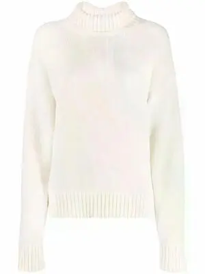 JIL SANDER Roll Neck Knitted Jumper - Neutrals