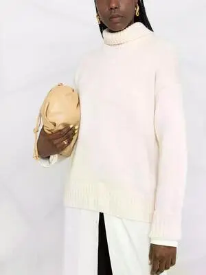 JIL SANDER Roll Neck Knitted Jumper - Neutrals