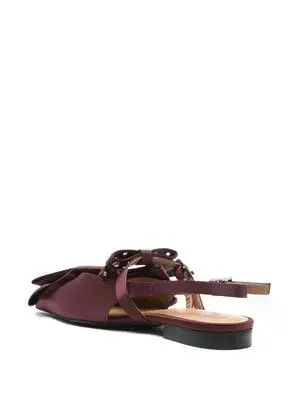GANNI Big Bow Ballerina Shoes
