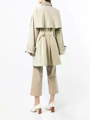 Goen.j Oversized Color-block Trench Coat