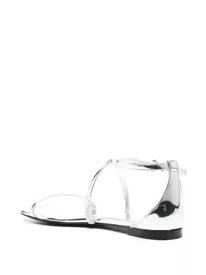 Alexander McQueen Metallic Leather Sandals
