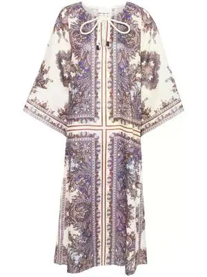 Zimmermann Ottie Linen Kaftan Dress - Neutrals