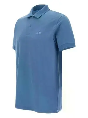 SUN 68 Embroidered-logo Polo Shirt - Blue