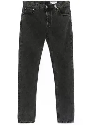 Alexander McQueen Logo-plaque Straight Leg Jeans