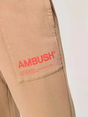 AMBUSH Logo-print Track Pants - Neutrals