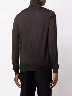 DELL'OGLIO Roll-neck Merino Wool Jumper - Red