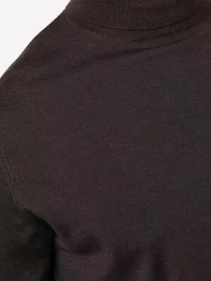 DELL'OGLIO Roll-neck Merino Wool Jumper - Red