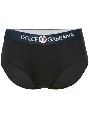Dolce & Gabbana Brando Logo-waistband Briefs - Blue