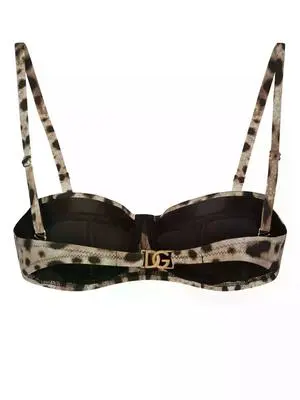 Dolce & Gabbana Leopard-print Balconette Bikini Top