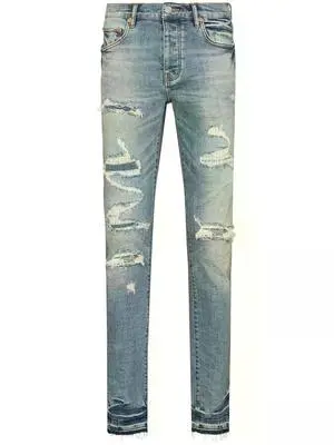PURPLE BRAND P001 Vintage Distressed Skinny Jeans - Blue