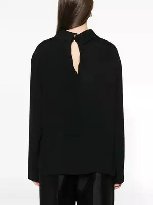 Carven Long Sleeve Blouse With Rear Button Fastening
