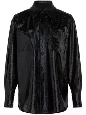 Karl Lagerfeld Faux-leather Shirt